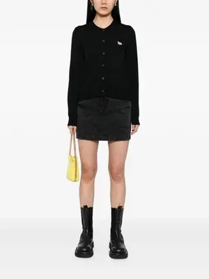 Maison Kitsuné Baby Fox Wool Cardigan - Black