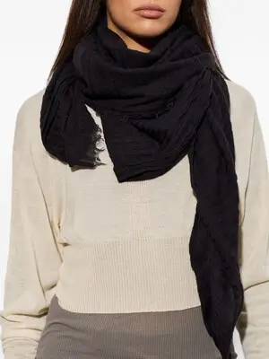 Rick Owens Wool And Cashmere Scarf