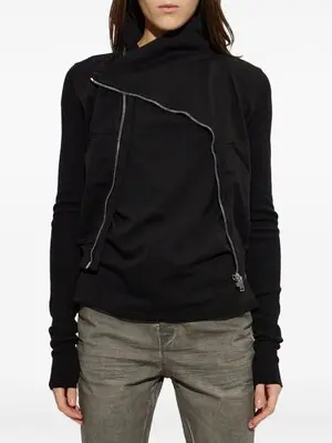 Rick Owens Cotton Zipped Sweatshirt