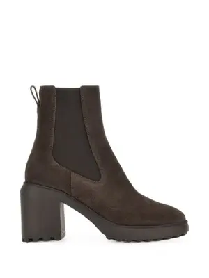 Hogan H724 Leather Chelsea Boots - Brown