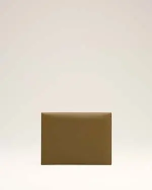 AMI Paris Leather Carrousel Folded Card Holder Green