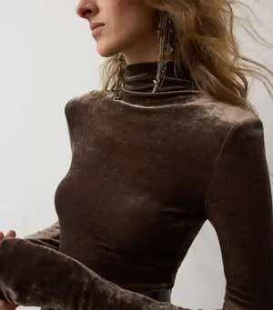Ralph Lauren Velour Ilene Top