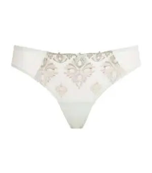 Chantelle Lace Champs Elysées Tanga Briefs - Green