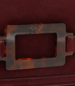 ROGER VIVIER Suede Belle Vivier Top-handle Bag