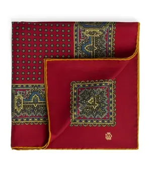 Dunhill Silk Printed Neckerchief - Red