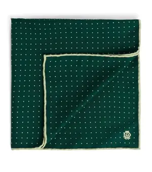 Dunhill Silk Polka-dot Neckerchief - Green