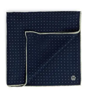 Dunhill Silk Polka-dot Neckerchief - Navy