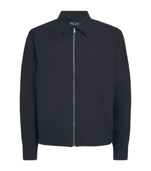 Fred Perry Zip-up Overshirt - Navy