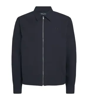 Fred Perry Zip-up Overshirt - Navy