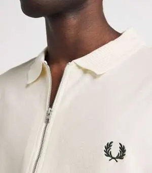 Fred Perry Cotton Crepe Piqué Polo Shirt