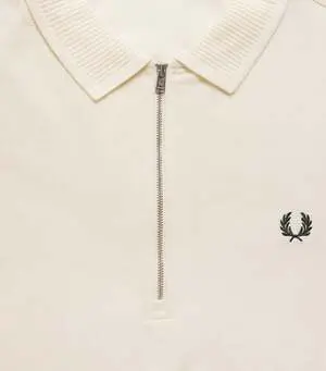 Fred Perry Cotton Crepe Piqué Polo Shirt