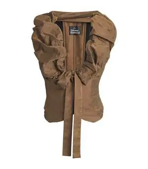 VIVIENNE WESTWOOD Ruched Kendall Corset Top - Brown