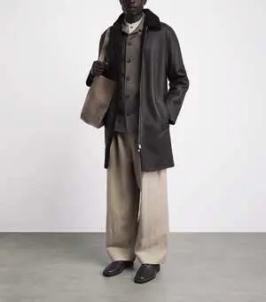 Pal Zileri Shearling Lined Long Coat