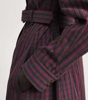 VIVIENNE WESTWOOD Cotton Tartan Liska Trench Coat