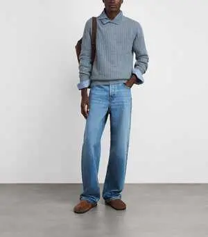MAURIZIO BALDASSARI Ribbed Knit High-neck Sweater