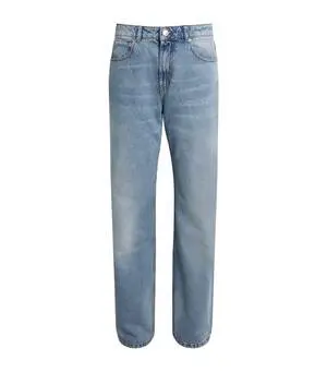 AMI Paris Mid-rise Straight Jeans - Blue