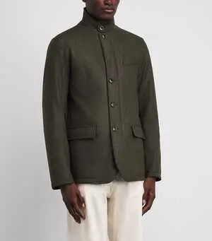 Herno Wool-silk High-neck Shacket