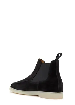 AURELIEN City Suede Chelsea Boots - Black