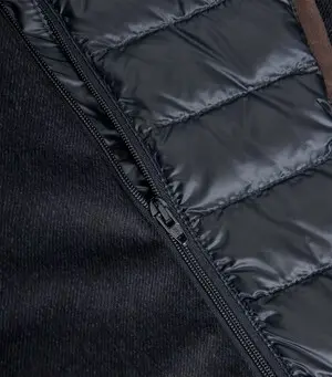 Herno Silk-cashmere Quilted Hybrid Jacket - Navy