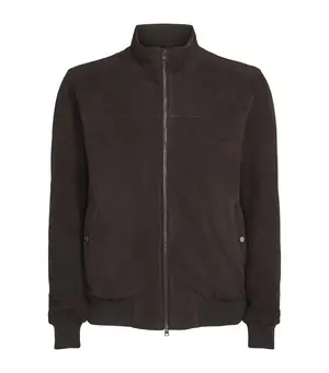 Herno Suede Bomber Jacket