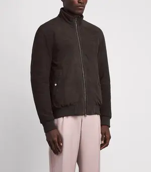 Herno Suede Bomber Jacket