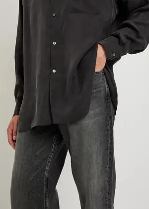 SSSTEIN Relaxed Straight-leg Jeans - Black