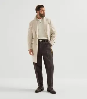 Brunello Cucinelli Cashmere Ribbed Polo Sweater - White