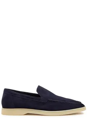 AURELIEN Yacht Suede Loafers - Navy