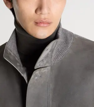 Dunhill Suede And Cashmere Bomber Jacket
