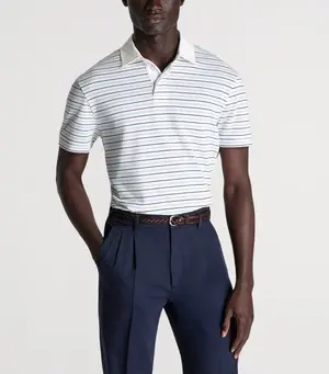 Dunhill Cotton Stripe Polo Shirt