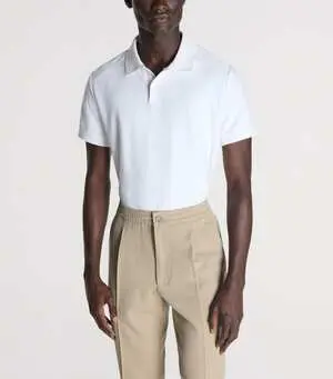 Dunhill Cotton Herringbone Polo Shirt