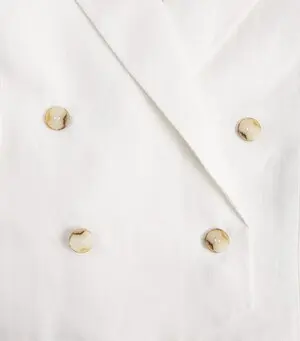 WITH NOTHING UNDERNEATH Linen Belgravia Cropped Blazer