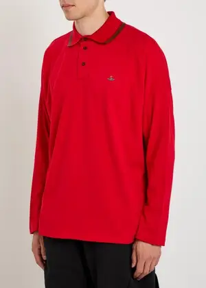 VIVIENNE WESTWOOD Oversized Piqué Cotton Polo Shirt