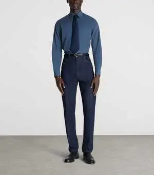 Dunhill Cotton Chambray Formal Shirt