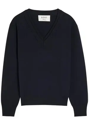 RÓHE V-neck Stretch-wool Jumper