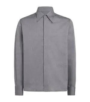 MAISON MARGIELA Cotton Concealed-placket Shirt - Black