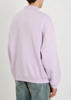 AGOLDE Pace Cotton Polo Sweatshirt - Pink