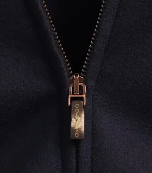 Colombo Wool Zip-up Hoodie - Navy