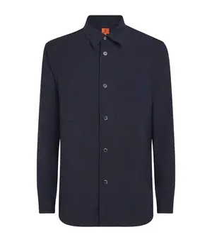 Barena Venezia Tropical Wool Overshirt - Navy