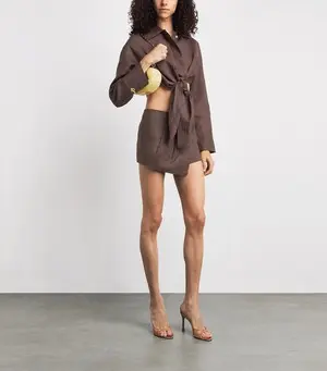 Cult Gaia Linen Posey Skort
