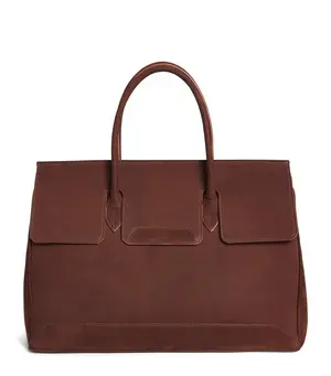 Colombo Suede Holdall Bag - Brown