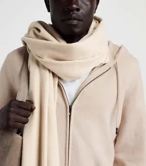 Colombo Cashmere Zip-up Hoodie - Beige
