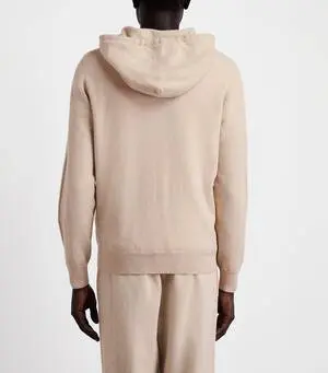 Colombo Cashmere Zip-up Hoodie - Beige