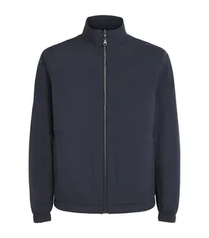 FIORONI CASHMERE Reversible Padded Virgin Wool Bomber Jacket