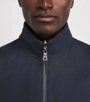 FIORONI CASHMERE Reversible Padded Virgin Wool Bomber Jacket