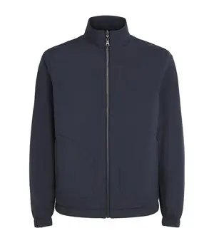 FIORONI CASHMERE Reversible Padded Virgin Wool Bomber Jacket