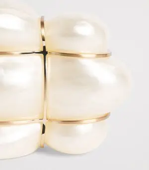 Cult Gaia Acrylic Bolla Clutch Bag - Ivory