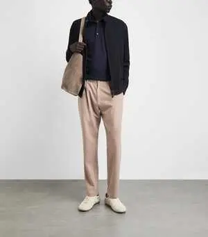 Herno Flannel Pleated Trousers