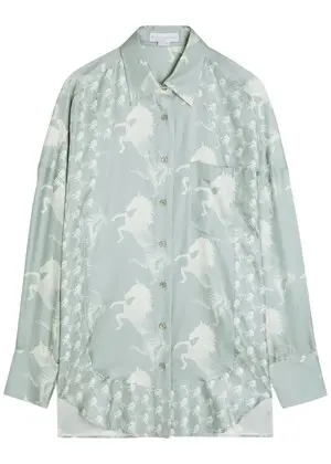 Stella McCartney Horse-print Silk Shirt
