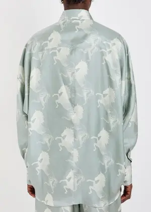 Stella McCartney Horse-print Silk Shirt